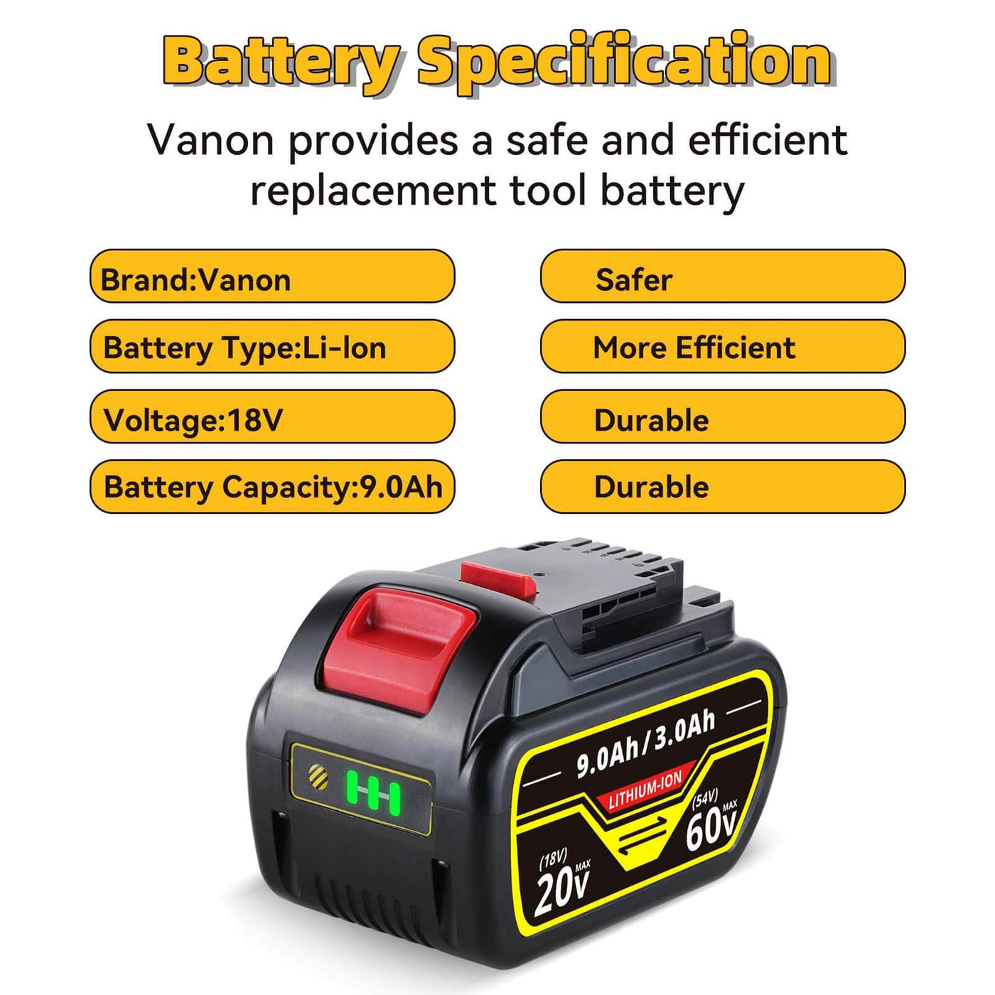 For Dewalt DCB609 20V/60V MAX FLEXVOLT Li-Ion 9.0Ah Battery DCB609-2 D ...
