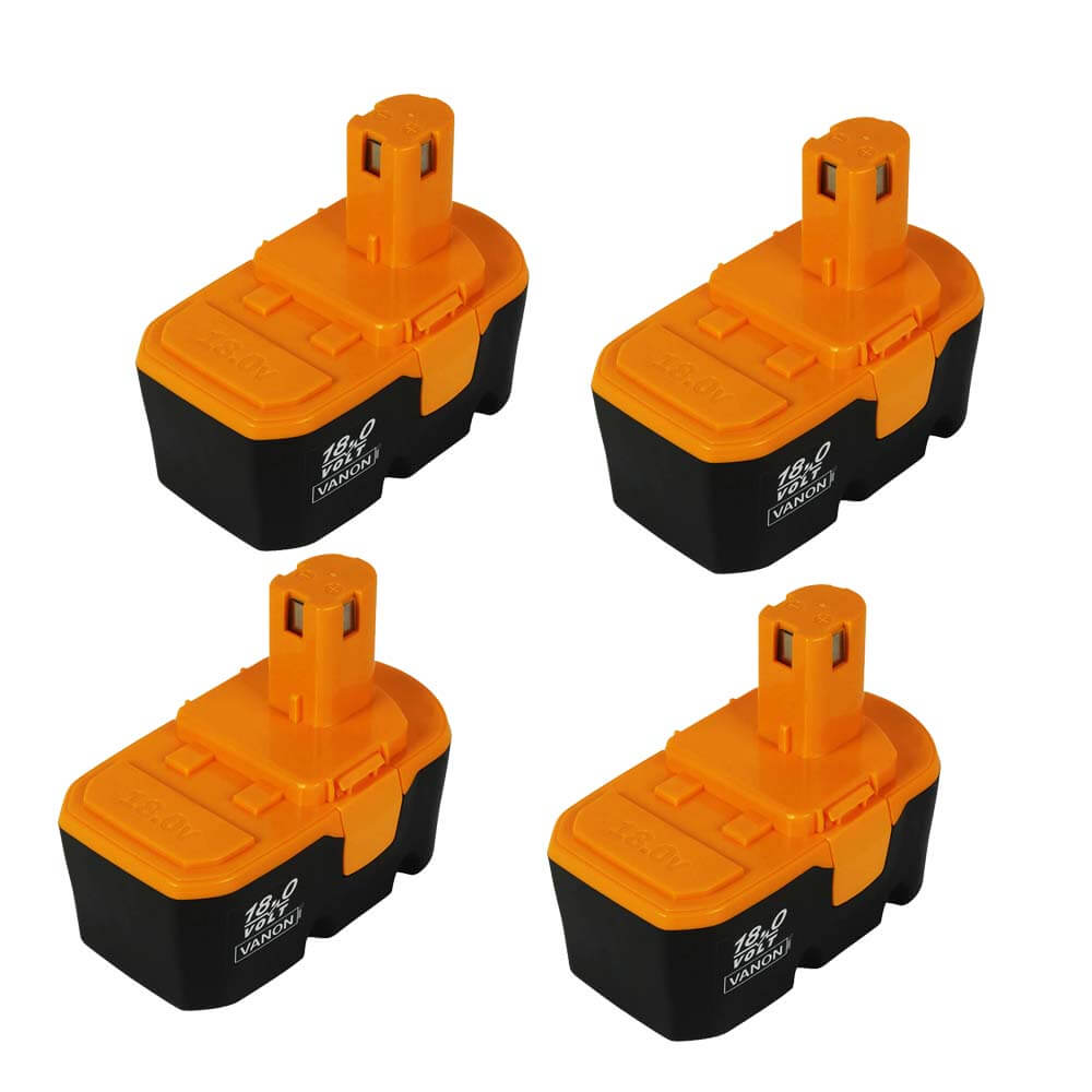 For Ryobi 18V Battery 4.8Ah Replacement | P100 Battery 4 Pack (Ni-Mh ...
