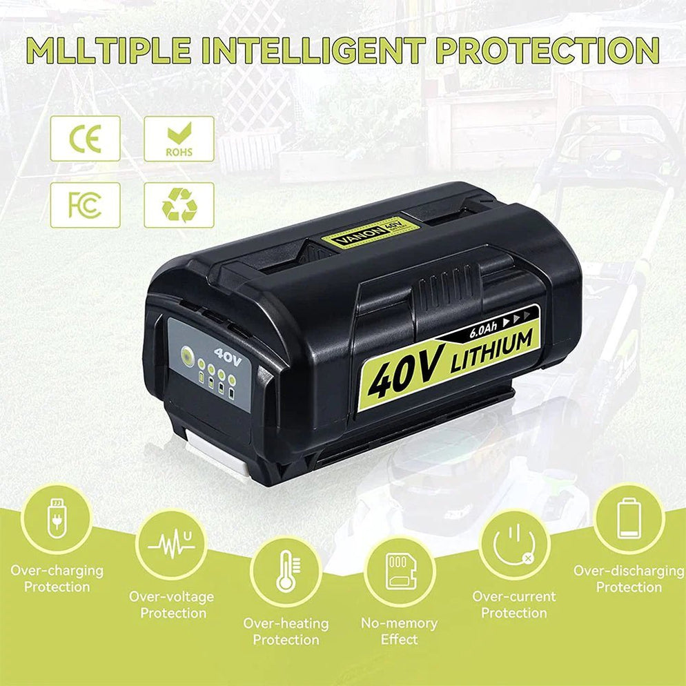 For Ryobi 40V Battery 8.0Ah Replacement | OP4026 Lithium-ion Battery W ...